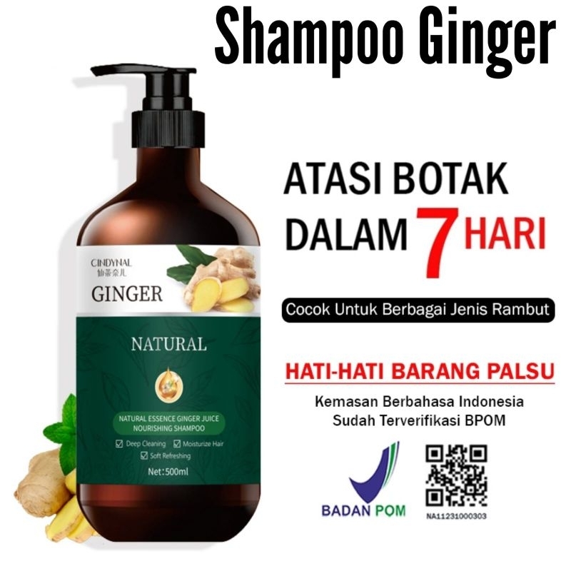 Jual Shampo Penumbuh Rambut Cepat - Ginger Shampoo Jahe Herbal Anti Rontok 500ml | Shopee Indonesia