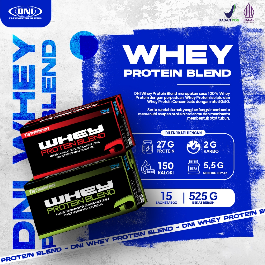 Jual DNI WHEY PROTEIN BLEND 525 Grams | Shopee Indonesia