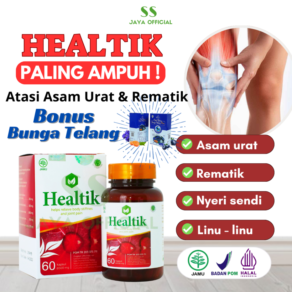Jual HEALTIK [ PALING AMPUH ] OBAT ASAM URAT REMATIK NYERI SENDI | Obat ...
