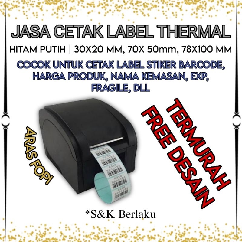 Jual [READY] JASA CETAK PRINT LABEL STIKER BARCODE FREE DESAIN UKURAN ...