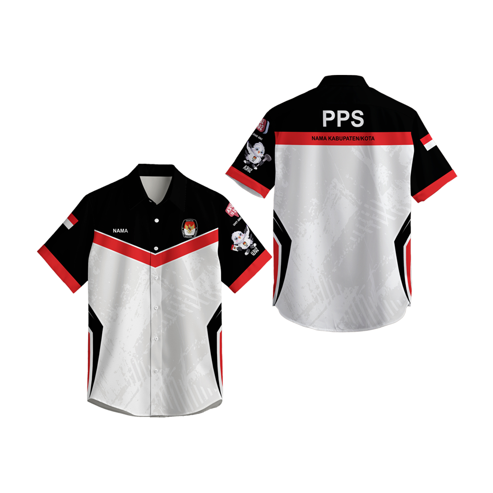Jual Kemeja PPS Full Print Free Nama | Kemeja Casual Panitia Pemungutan ...
