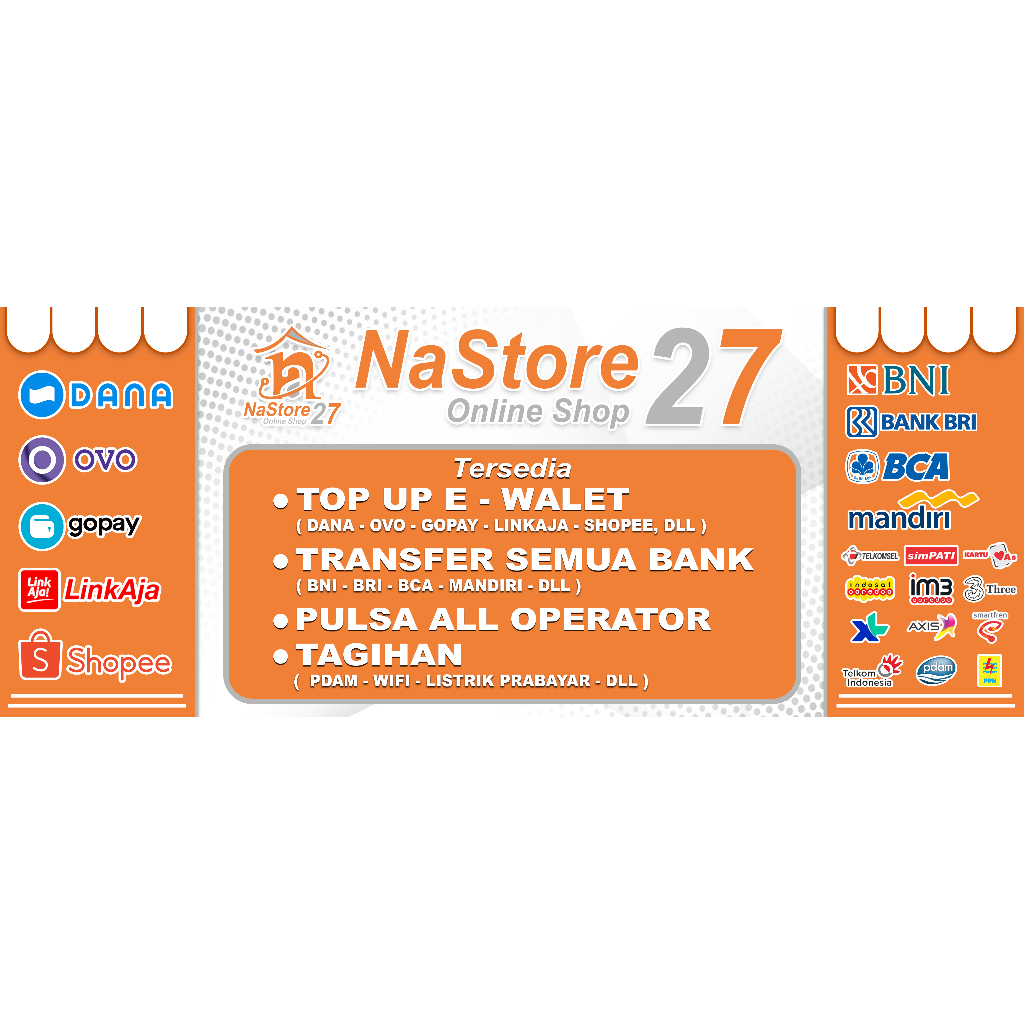 Jual SPANDUK / BANNER ONLINE SHOP BISA REQUEST NAMA TOKO DAN PRODUK ...