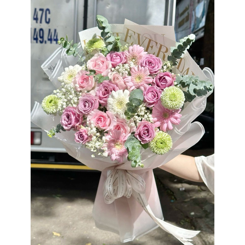 Jual the springs bouquets bucket buket bunga segar fresh instant ...