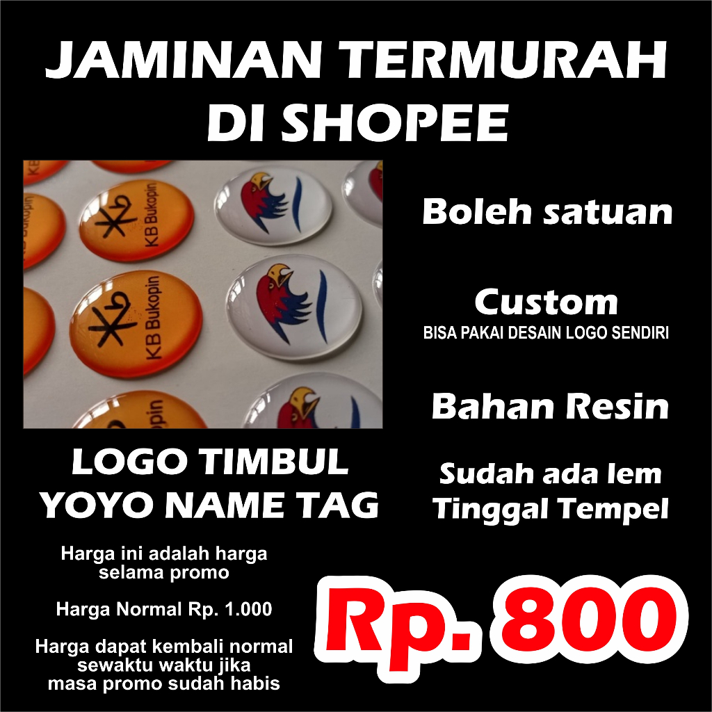 Jual Logo Yoyo Timbul, Stiker Timbul, Logo Timbul, Logo Yoyo Name Tag ...