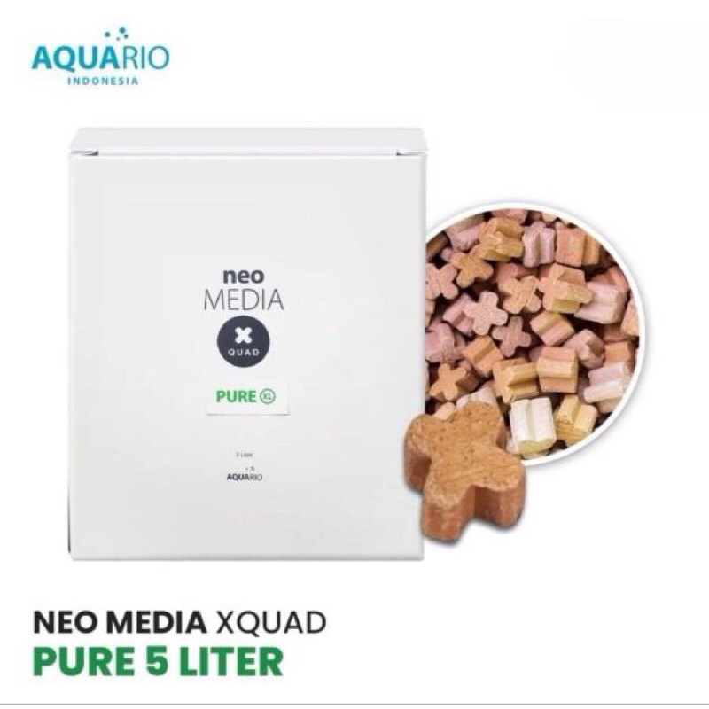 Jual REPACK Aquario Neo Media Pure X QUAD 5Kg Kilogram Free Vivaria ...