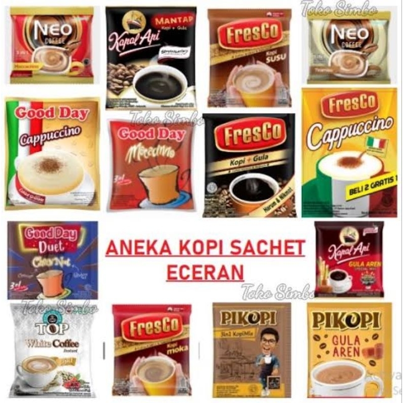Jual ECER ANEKA MINUMAN KOPI SACHET NETTO 1 PCS | Shopee Indonesia