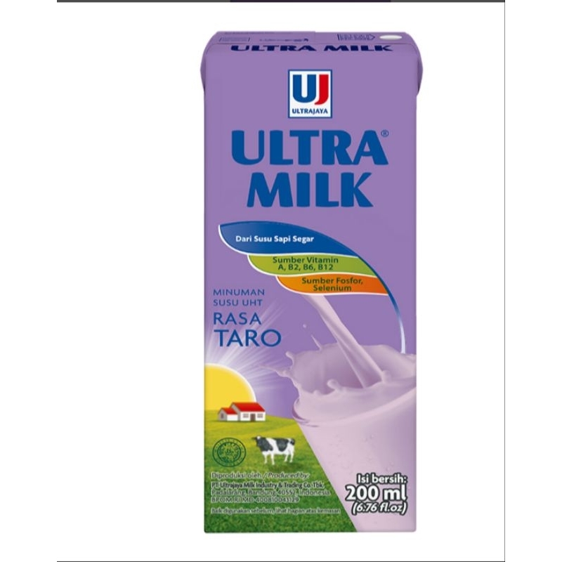 Jual ULTRA MILK Susu UHT Taro 200 ml | Shopee Indonesia