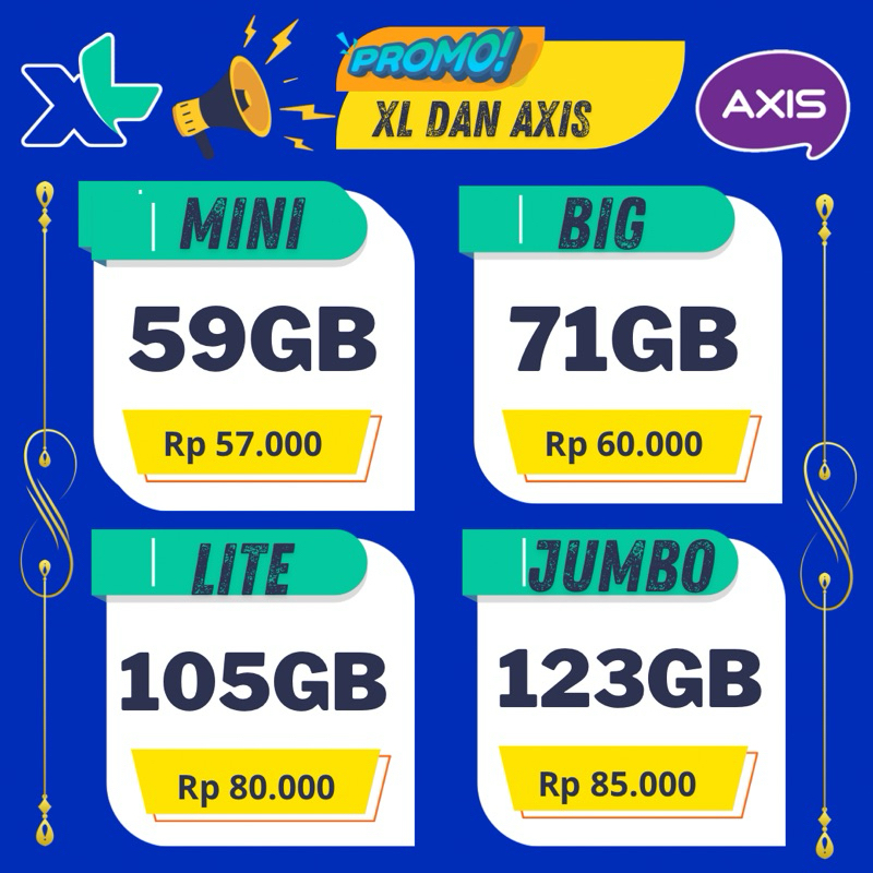 Jual GARANSI PROMO PAKET DATA XL AXIS AKRAB FULL 24 JAM 30 HARI ...