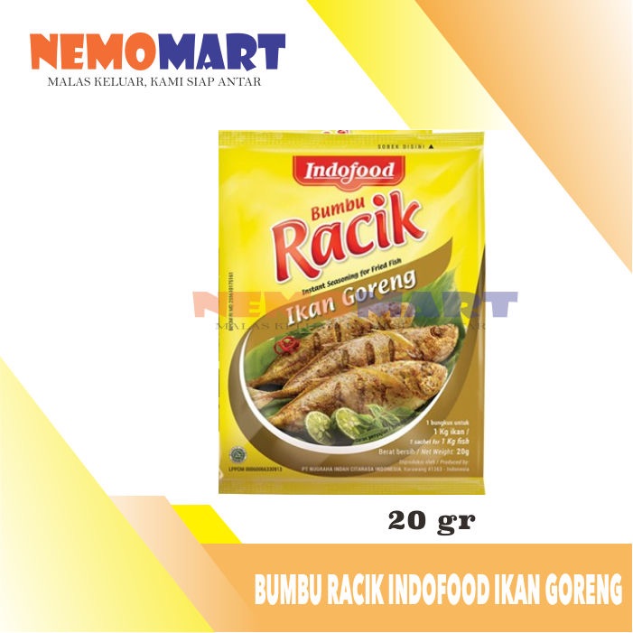 Jual BUMBU RACIK INDOFOOD IKAN GORENG INSTAN 20 G GR INSTANT SEASONING ...