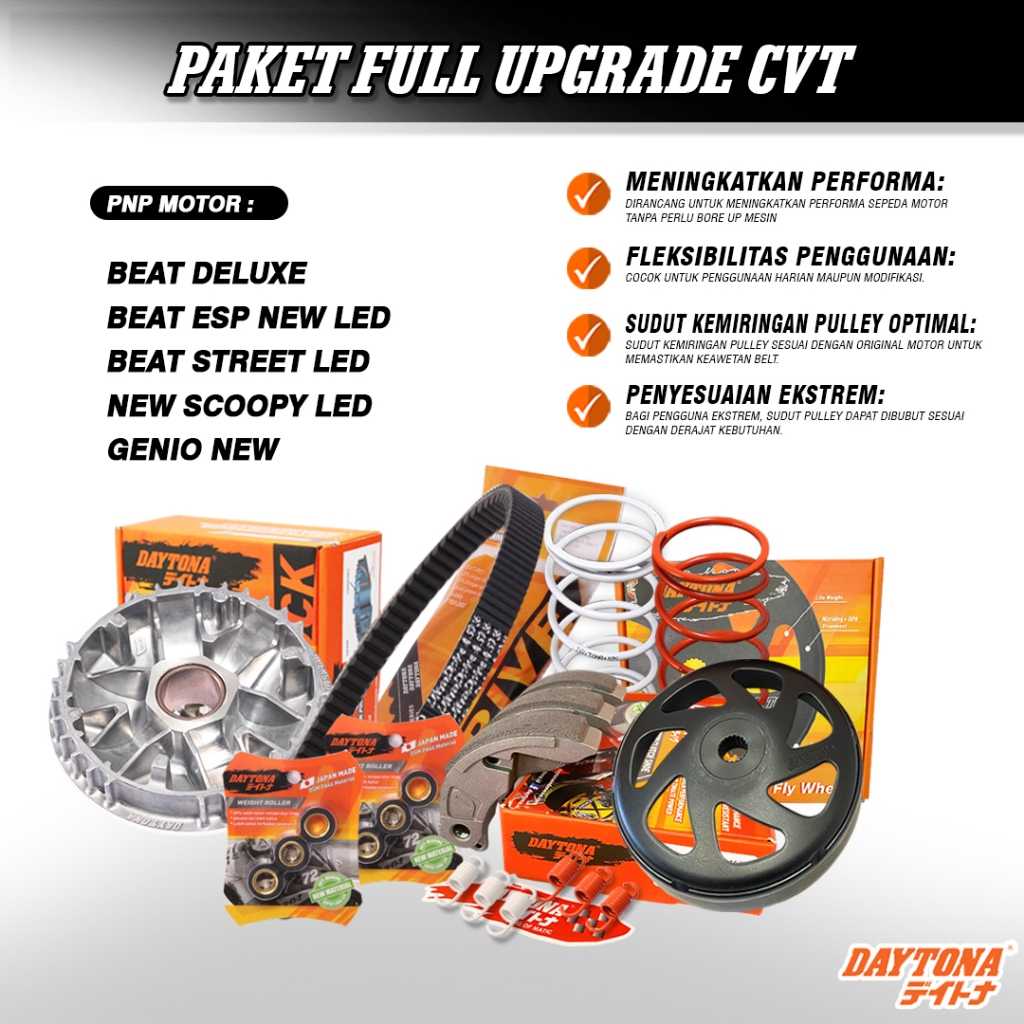 Jual PAKET FULL UPGRADE CVT GENIO KOJ NEW BEAT STREET K1A NEW BEAT LED ...