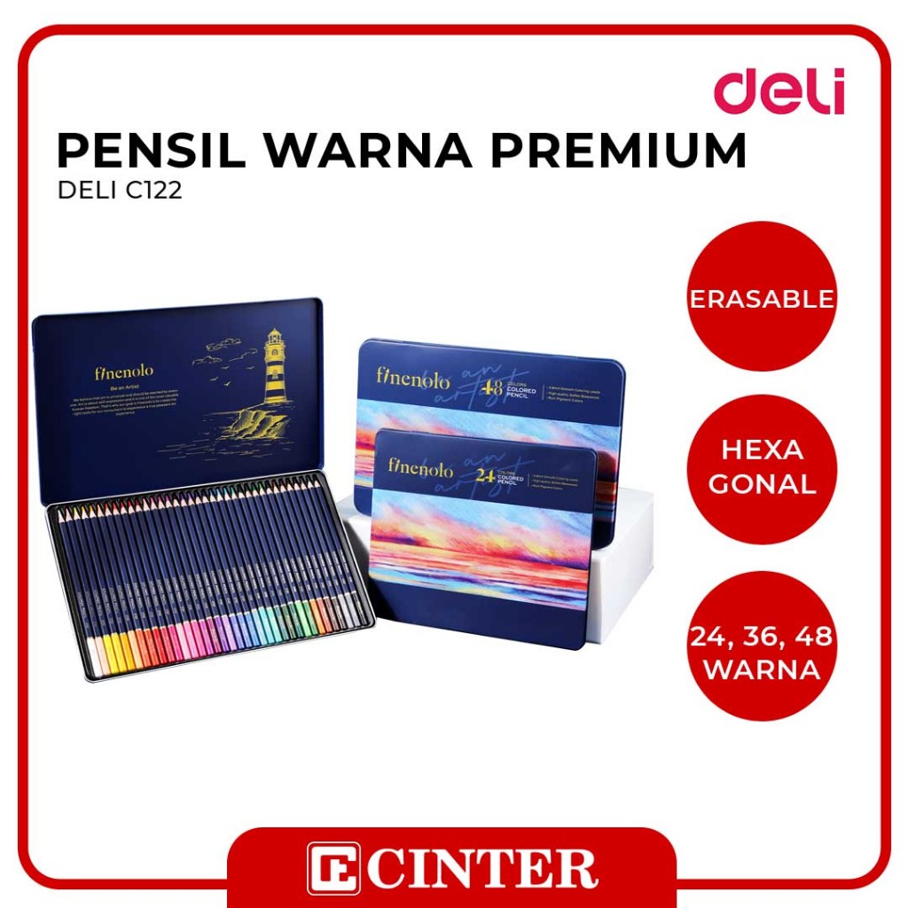 Jual DELI - PENCIL COLOUR / PENSIL WARNA FINENOLO EC122 WARNA HYBRID ...