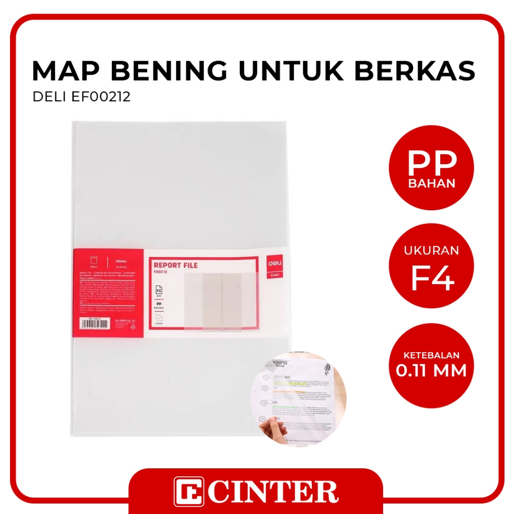 Jual DELI - CLEAR SLEEVES / CLEAR FOLDER / MAP L / MAP PLASTIK BENING ...
