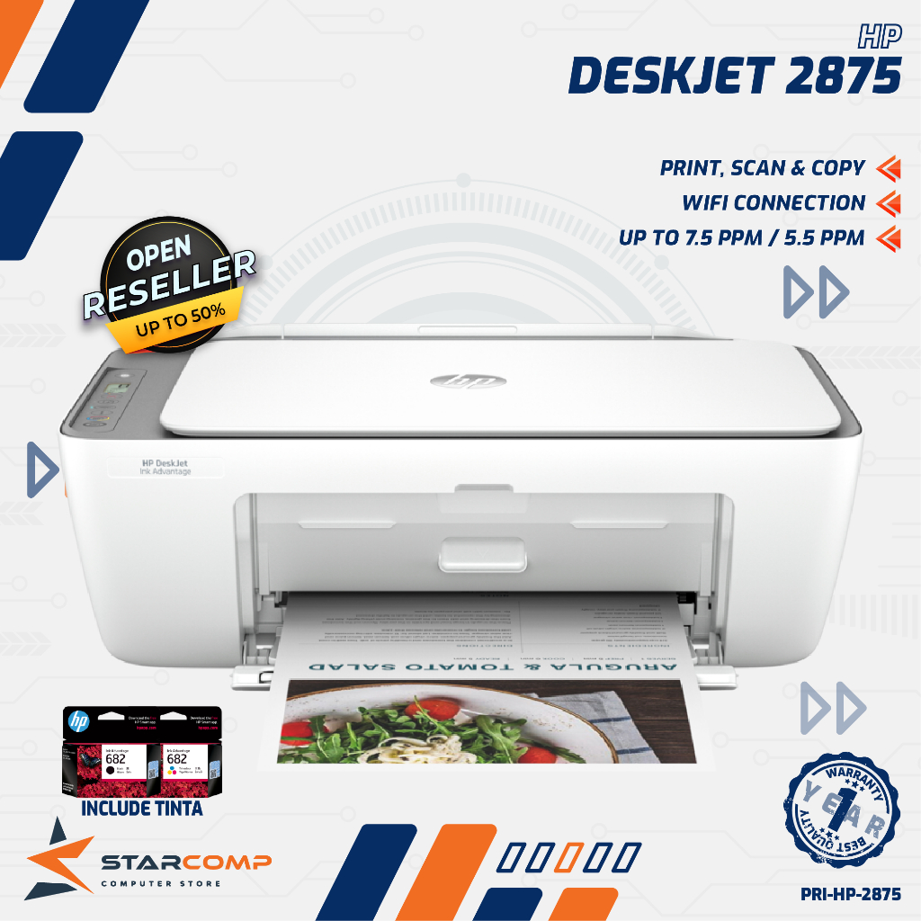 Jual Printer HP 2875 Ink Advantage Deskjet Wireless All In One | Shopee ...