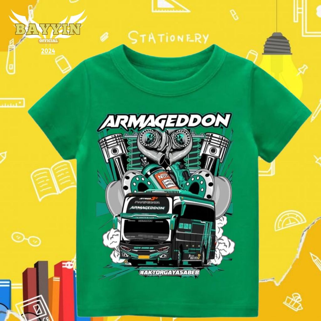 Jual Kaos Anak Custom Nama Combed 30s Gambar BUS ARAMAGEDDON BARU Untuk Anak dan Hadiah Anak ...