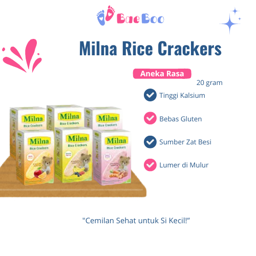 Jual Milna Rice Crackers 20 gram +8 Bulan | Shopee Indonesia
