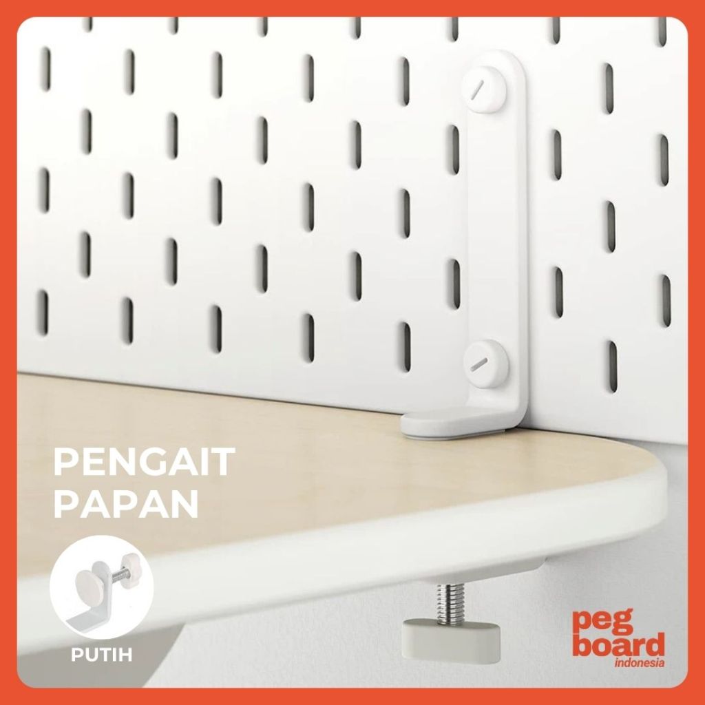 Jual Desk Connector papan pegboard / konektor jepit pegboard/Organizer ...