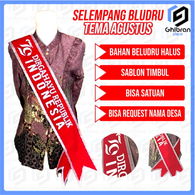 Jual [ SEHARI JADI ] Selempang Agustusan - Selempang Custom HUT RI ...
