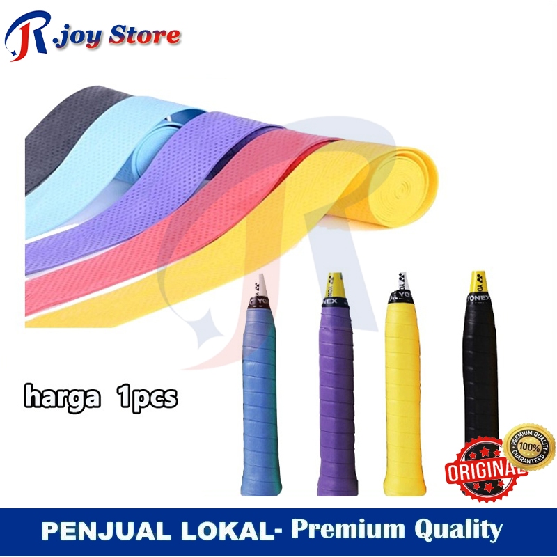Jual Grip Karet Tipis Badminton NON ORi raket pegangan tape overgrip ...