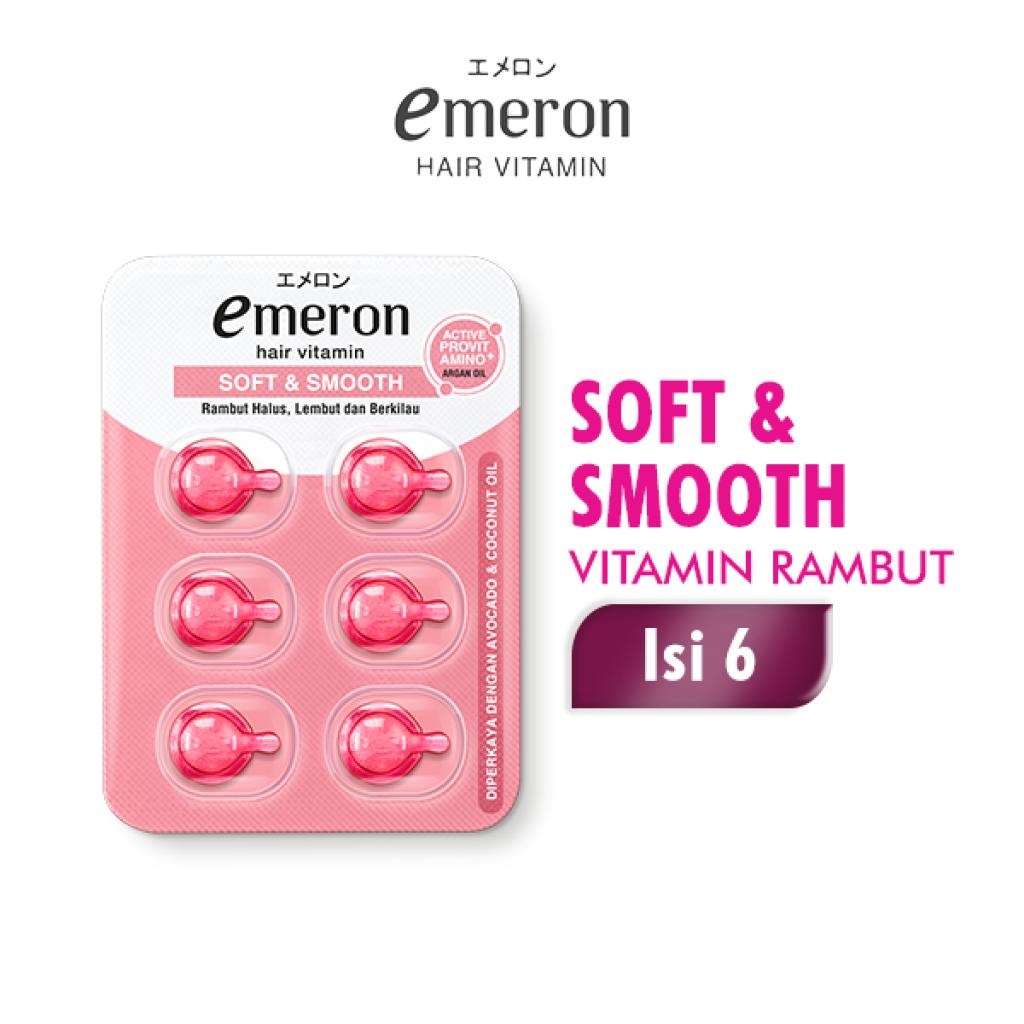 Jual Emeron Hair Vitamin Soft & Smooth (PINK) Isi 6pcs | Shopee Indonesia