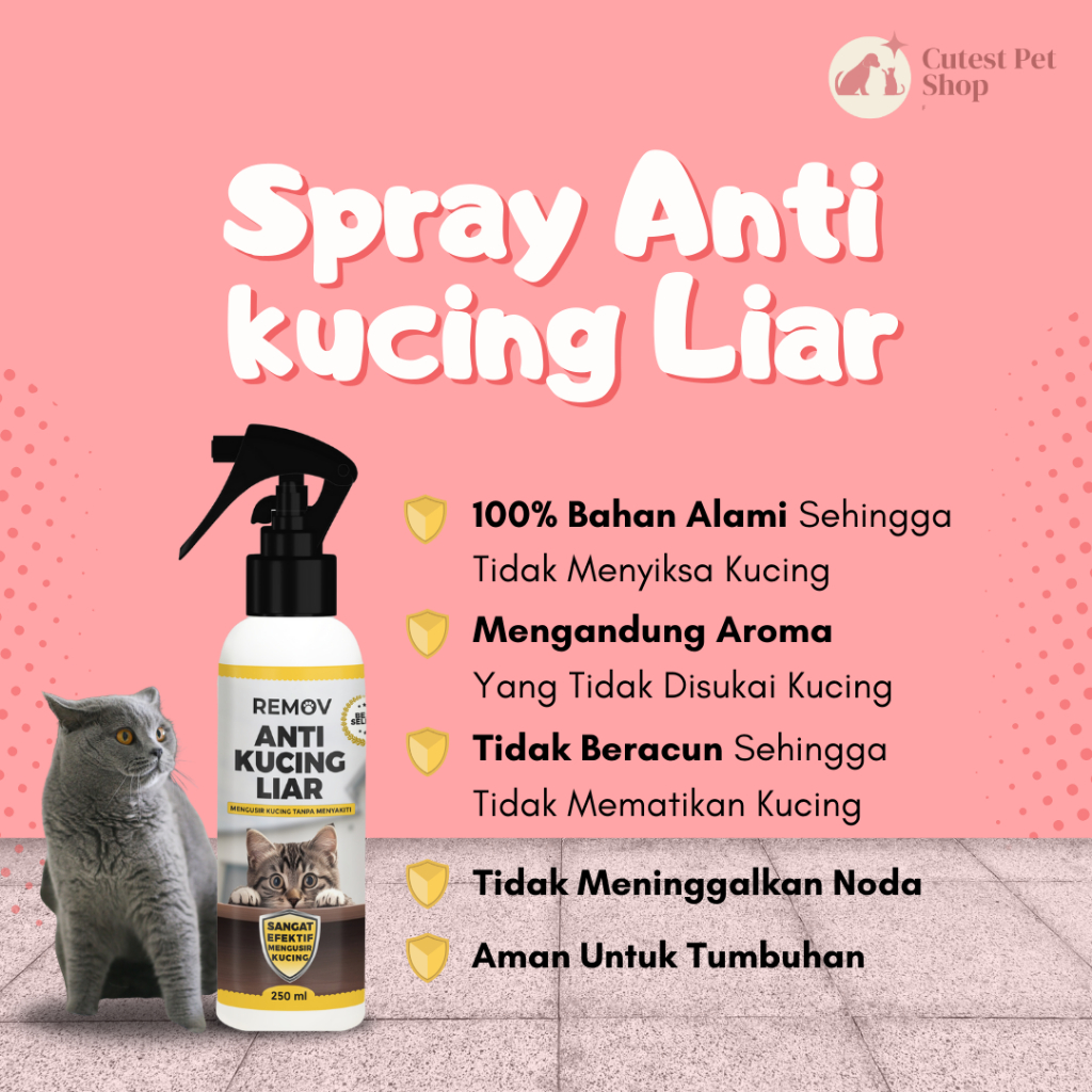 Jual Cairan Spray Pengusir Anti Kucing Liar Agar Tidak Pup Dan Pipis ...