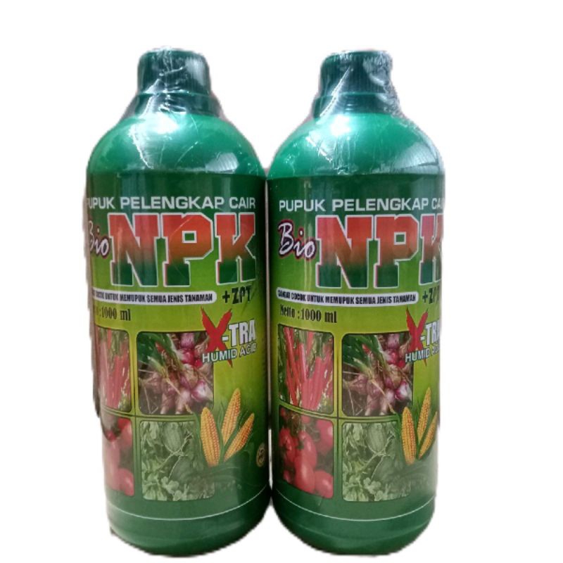 Jual Pupuk Cair NPK+Zpt Bio Gaza 1 Liter + Kalium Humad + Anti Jamur untuk Pertumbuhan Akar ...