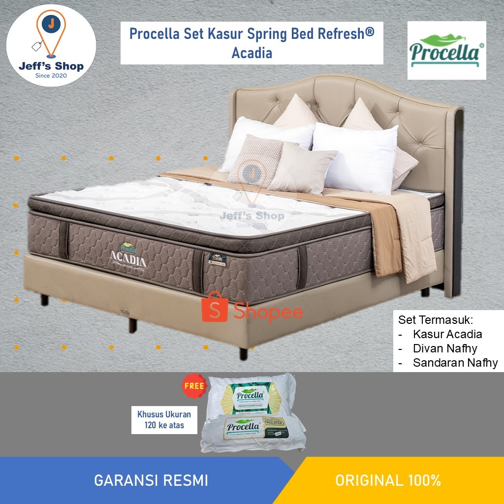 Jual Procella Set Kasur Spring Bed Refresh Series Acadia | Shopee Indonesia
