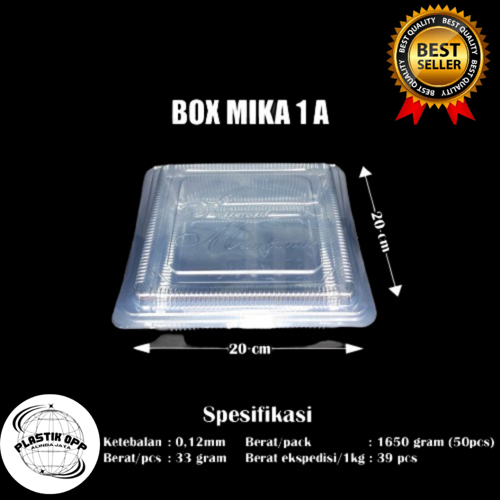 Jual Plastik mika kue ukuran 1A,2A,3A Jumbo plastik bening / mika kotak Besar / box mika kue ...