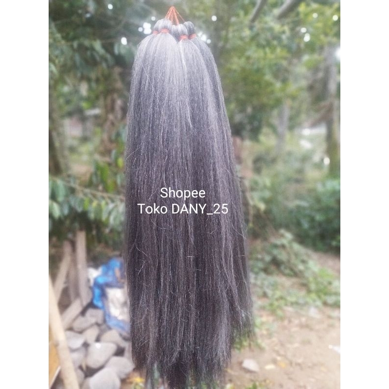 Jual Rambut cemara uban mix hitam putih tanpa tulang | Shopee Indonesia
