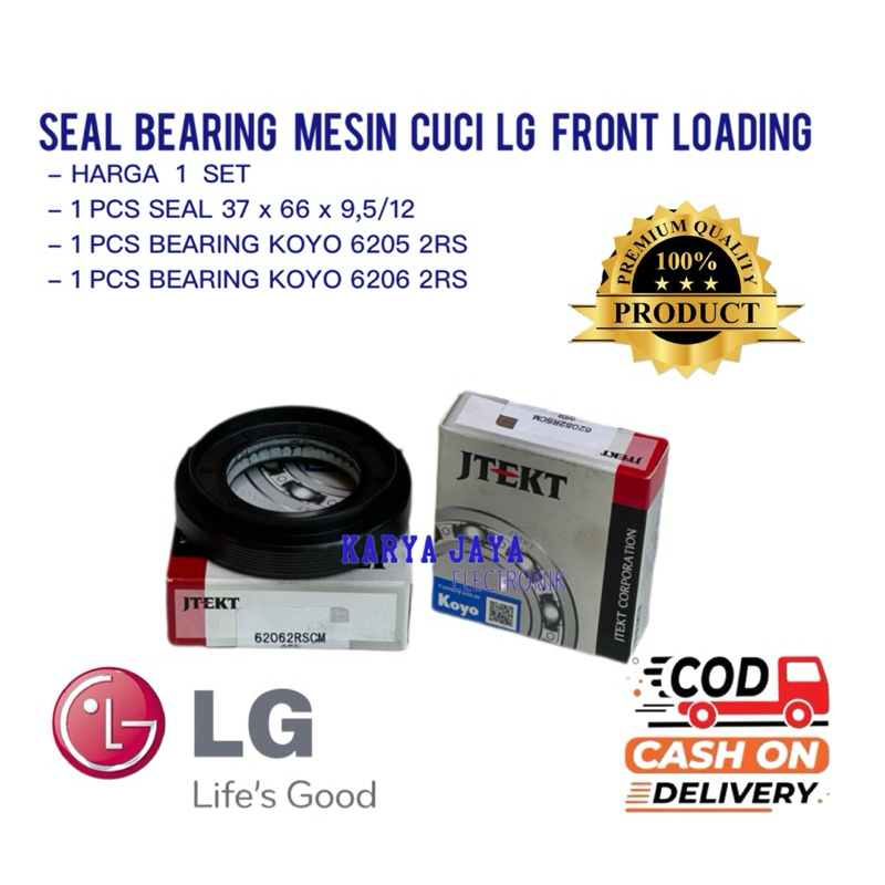 Jual Bering Set Koyo 6205-6206 Seal 37x66x9,5x12 Mesin Cuci LG 15kg ...
