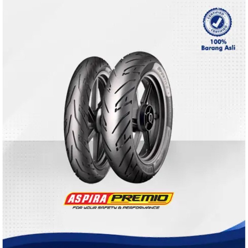 Jual ( PAKET 2 BAN RING 14 ) Aspira Premio Sportivo 80 / 80 - 14 dan 90 / 80 - 14 Tubeless FREE ...