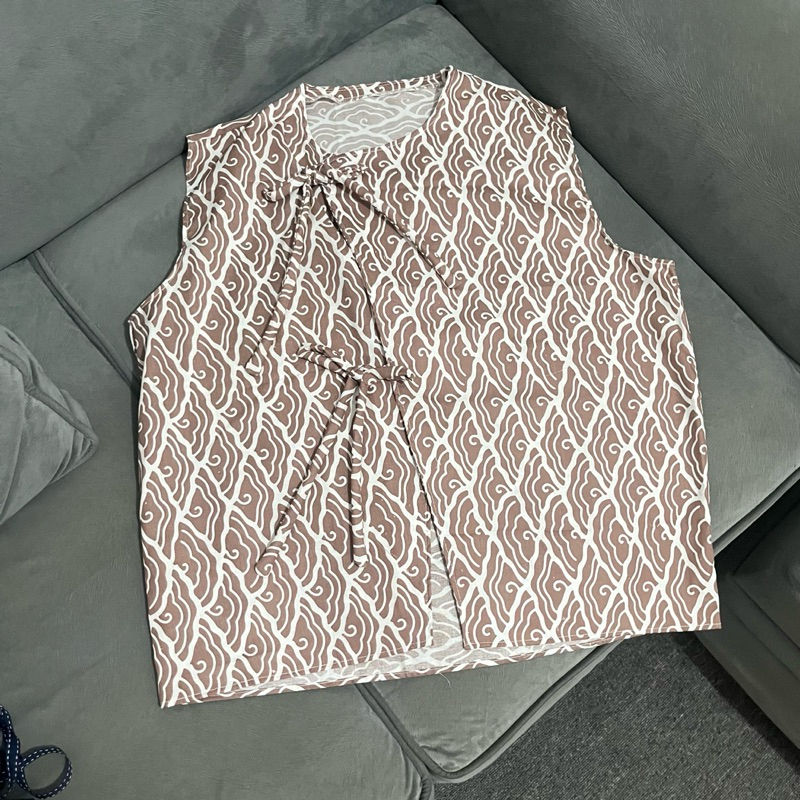 Jual Vest Batik Model Janggan - Vest Batik Wanita | Shopee Indonesia