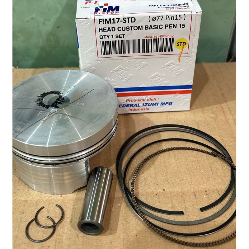 Jual Piston set FIM 17 original 100% custom dome diameter 77 78 pin 15 ...