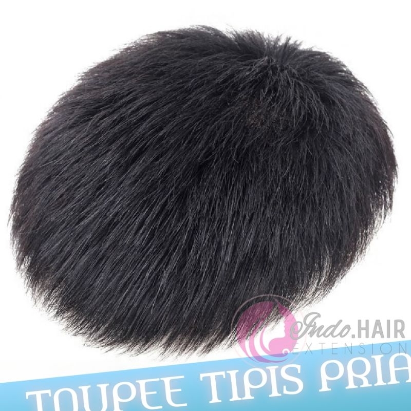 Jual Toupee Pria Rambut Pendek Tipis Lebih Ringan Penutup Solusi ...