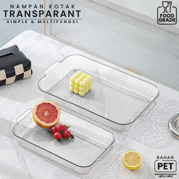 Jual Nampan Saji Tray Kotak Transparan Polyethylene Terephthalate ...