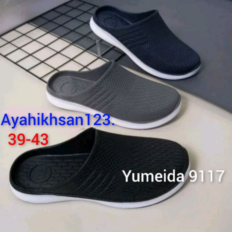 Jual YUMEIDA 9117 sandal sepatu slop karet pria/laki-laki ukuran 39-43 ...