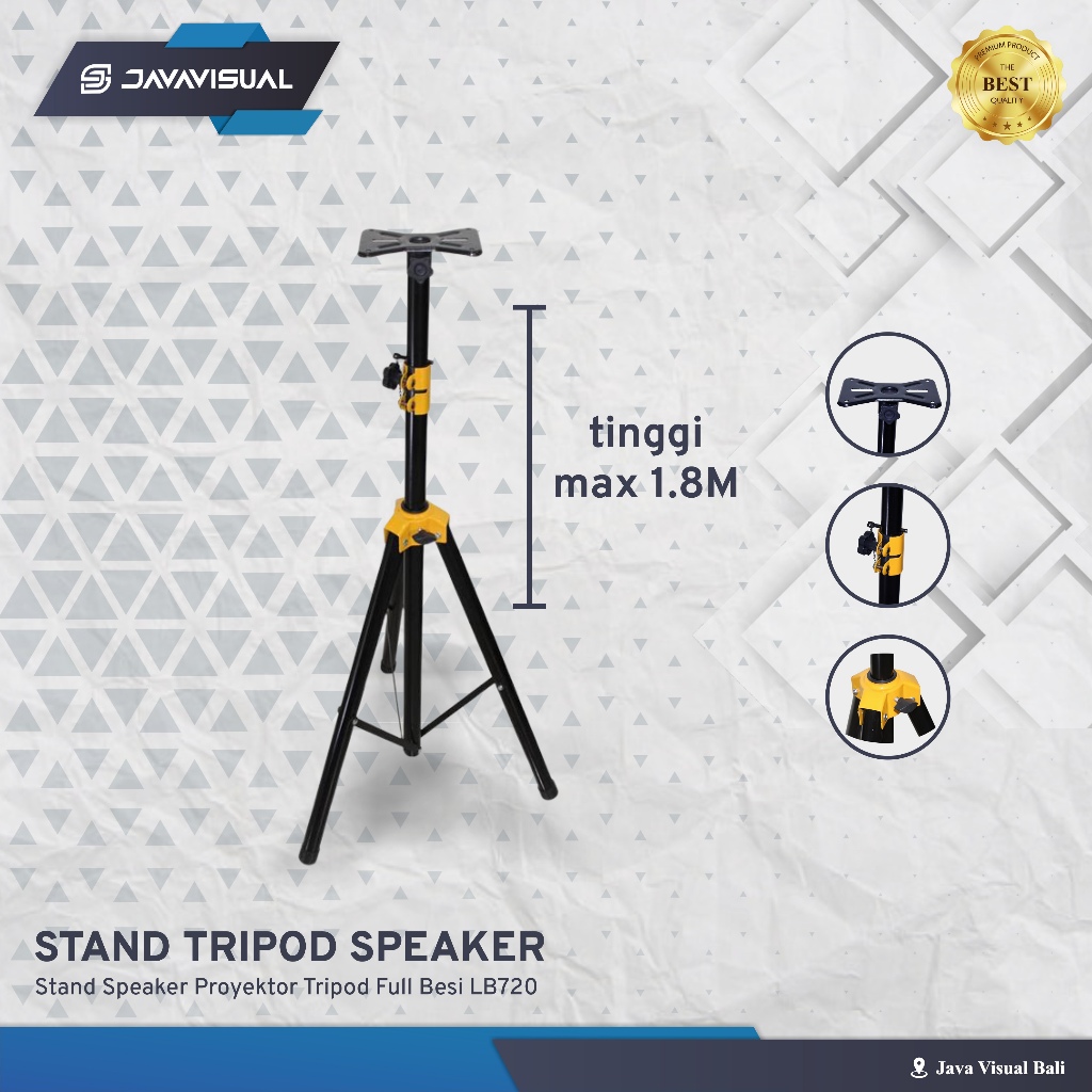 Jual [JaVis] Stand speaker Proyektor Tiang tripod speaker Full besi ...