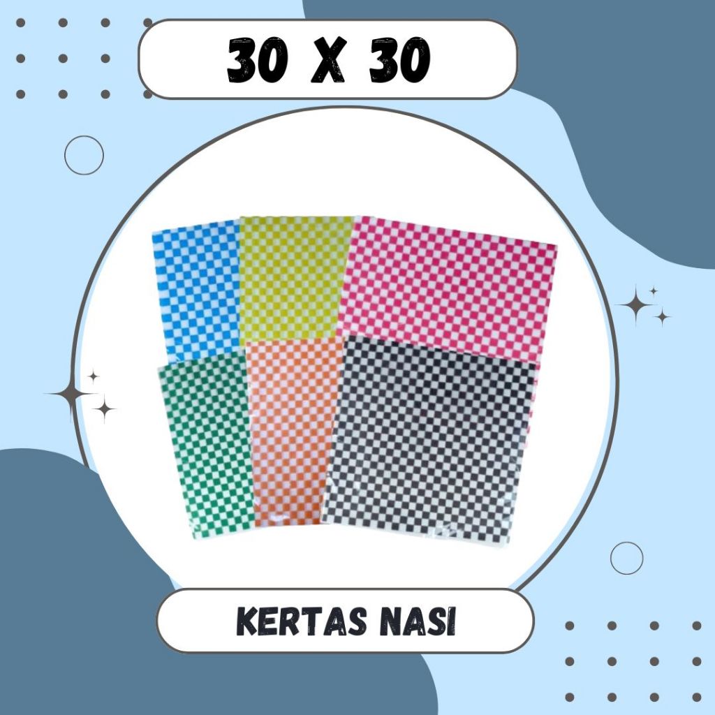 Jual Isi 100 Kertas Burger Kotak 30x30 Catur Papperwrap Kebab Kertas ...