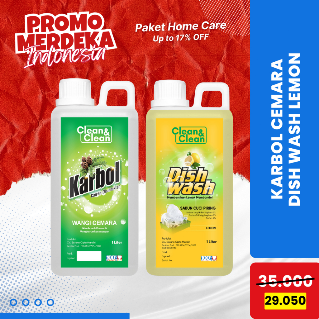 Jual PAKET HOME CARE Karbol Cemara + Sabun Cuci Piring Aroma Lemon 1 ...