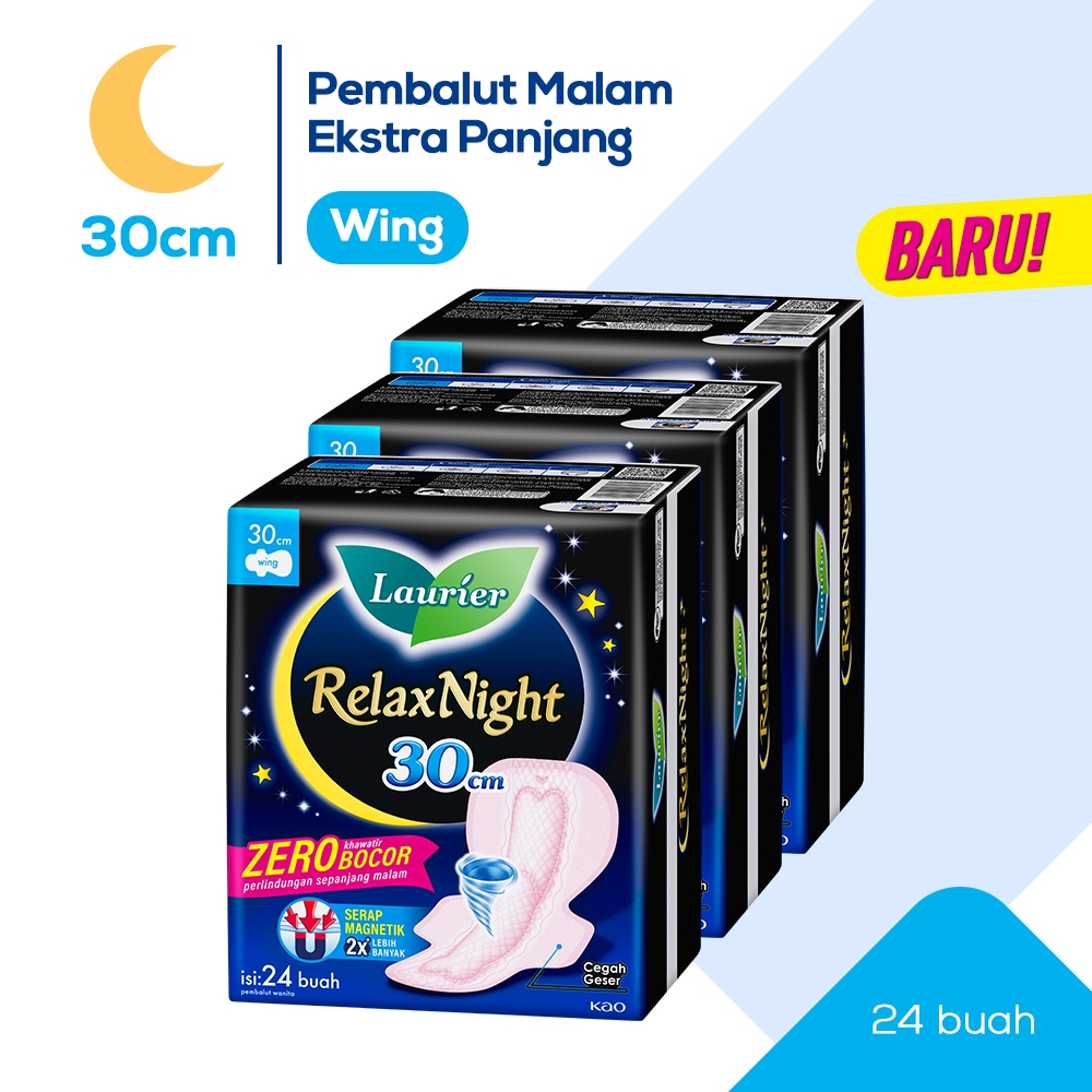 Jual Laurier Relax Night 30 cm Isi 24 | Shopee Indonesia