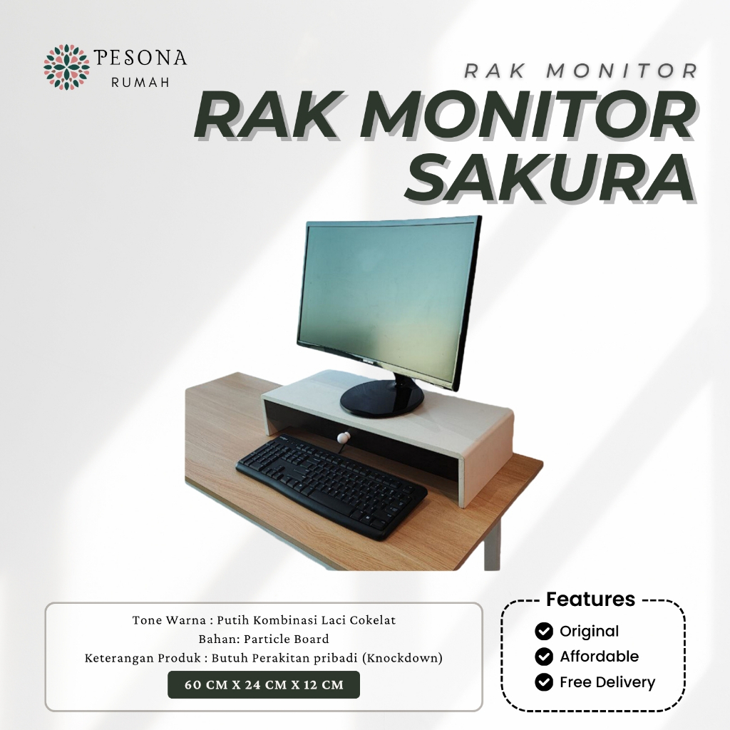 Jual Pesona Rumah Rak Monitor Laci Sakura I Stand Monitor I Rak Monitor ...