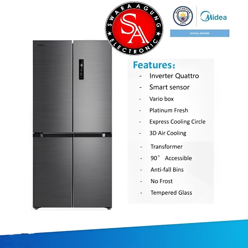 Jual Kulkas Multi Door 4 Pintu 470 Liter MIDEA Type : MDRF632FIF28ID - Silver - Inverter ( MEDAN ...