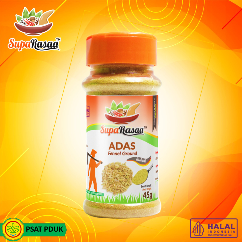 Jual Adas Bubuk Kemasan Botol 45Gr - Rempah Murni, Aroma Khas, Kaya ...