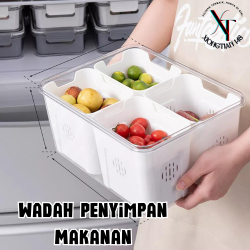 Jual XT148_Tempat Penyimpanan Makanan/Buah/Sayur Transparan Dengan ...