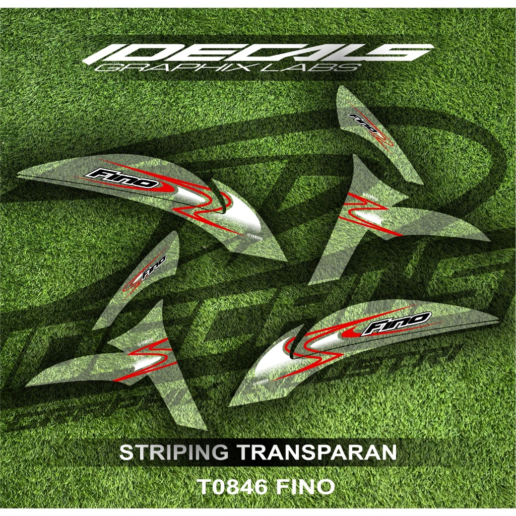 Jual t00846 sticker sriping transparan motor fino tema simple kekinian ...