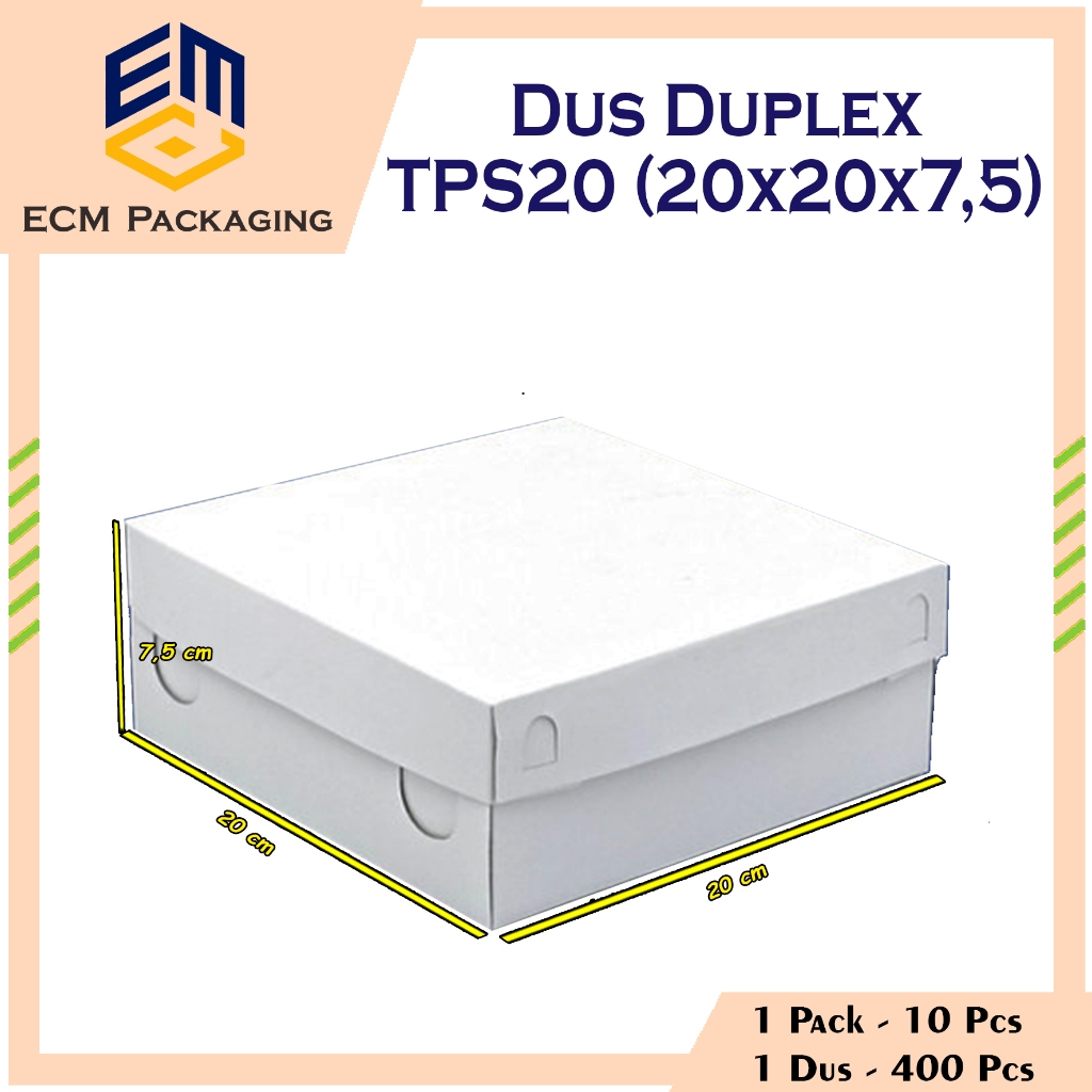 Jual Dus Nasi Duplex TPS20 20x20cm | Dus Nesto 20 Tutup Pisah | Box ...