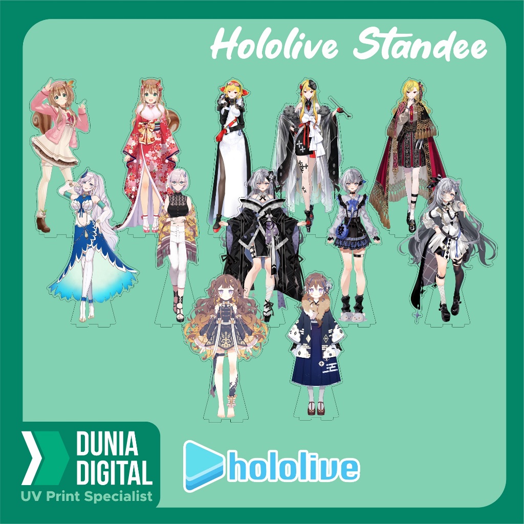 Jual Standee Hololive Akrilik UV | Acrylic Stand Action Figure Ayunda Risu Kaela Kovalskia ...
