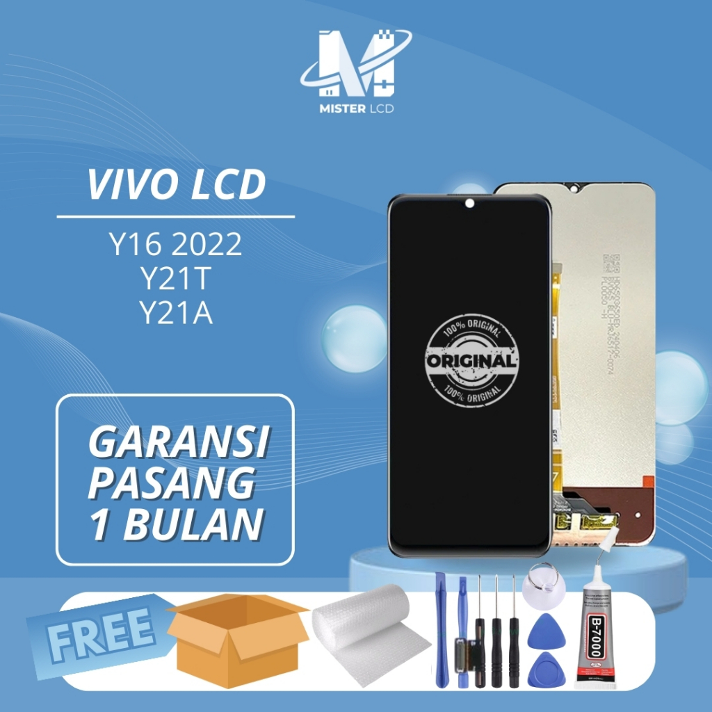 Jual LCD VIVO Y16 2022 / Y21T / Y21A / Y21S FULLSET ORIGINAL FREE LEM ...