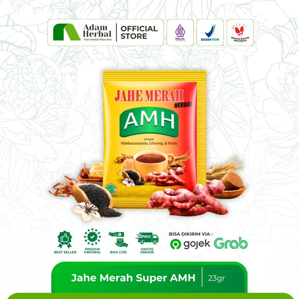 Jual Jahe Merah Super AMH 1 renceng isi 10 sachet 23gr - Minuman Herbal ...