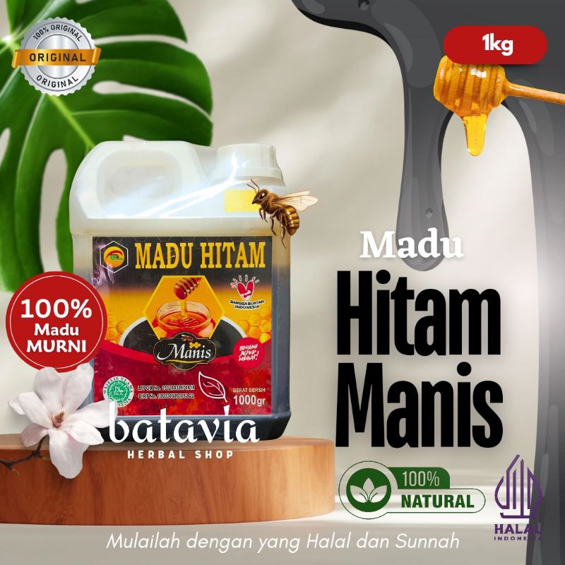 Jual Madu Hitam Manis 1kg AMK Original | Shopee Indonesia