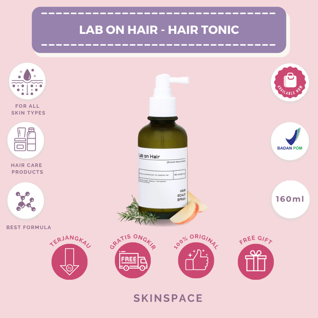 Jual LAB ON HAIR Scalp Spray / Tonik Rambut Spray Anti Rontok dan ...